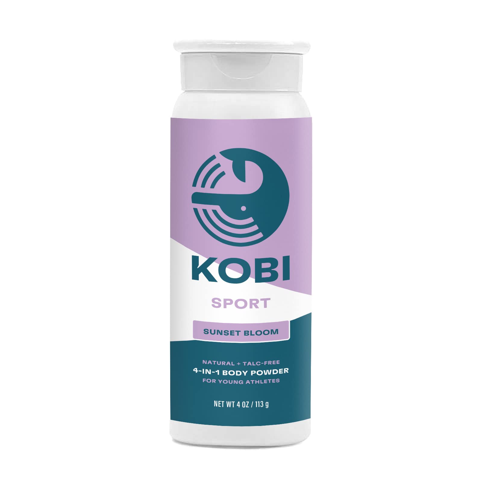 Kobi Talc-Free Body & Foot Powder - Sweat Defense & Odor Control - Anti-Chafing & Hypoallergenic - Sunset Bloom