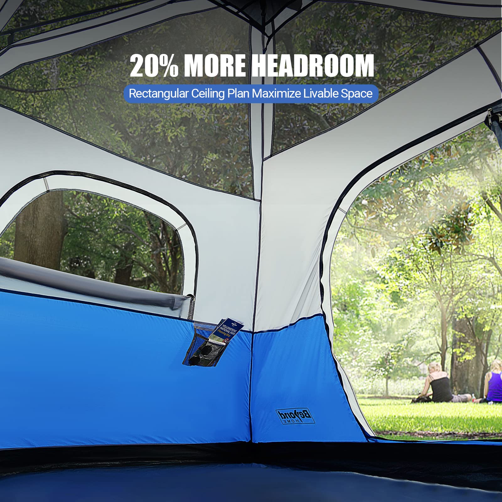 Instant Cabin Tent 6 Person with Ultralight Camping Sleeping Pad 2 Person