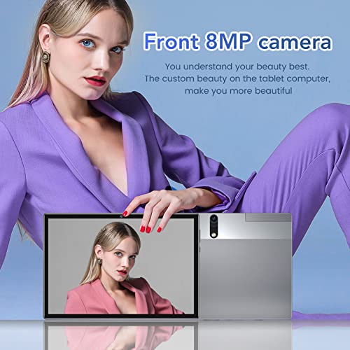 lennis 10.1in Tablet, HD Tablet 8MP Front 20MP Rear 6GB 128GB 1920x1200 Resolution for Writing for Android8.1 (US Plug)