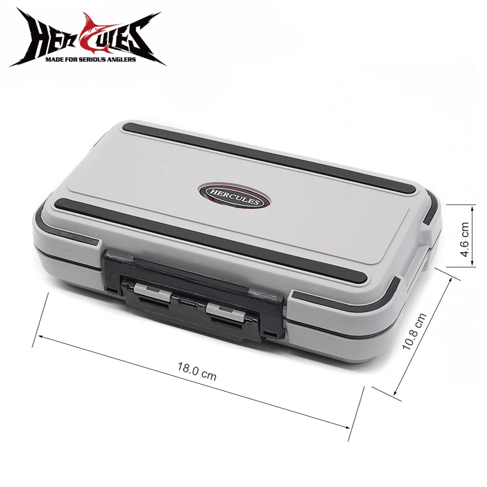 HERCULES Fishing Storage Plastic Tackle Box Lure Storage Box with Removable Dividers