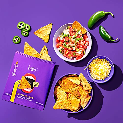 Hilo Life Low Carb Keto Friendly Tortilla Chip Snack Bags, Variety Pack, 1 Ounce (Pack of 12)