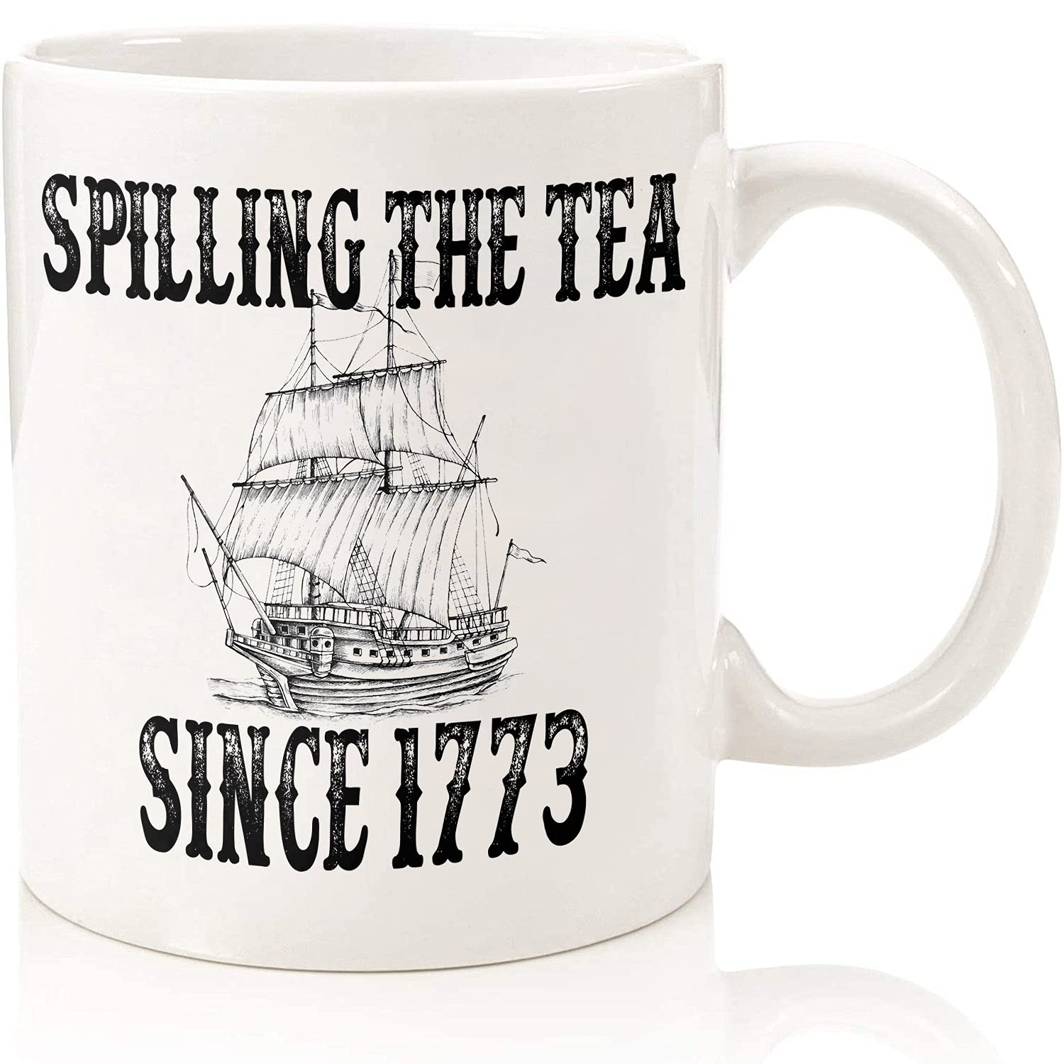 History Teacher Gift Spilling the Tea Since 1773 Coffee Cup, Appreciation Funny History Major Mug, Mugs For History Teacher Men For Woman Birthday Christmas Teacher's Day Gifts White Coffee Mug 11 Oz