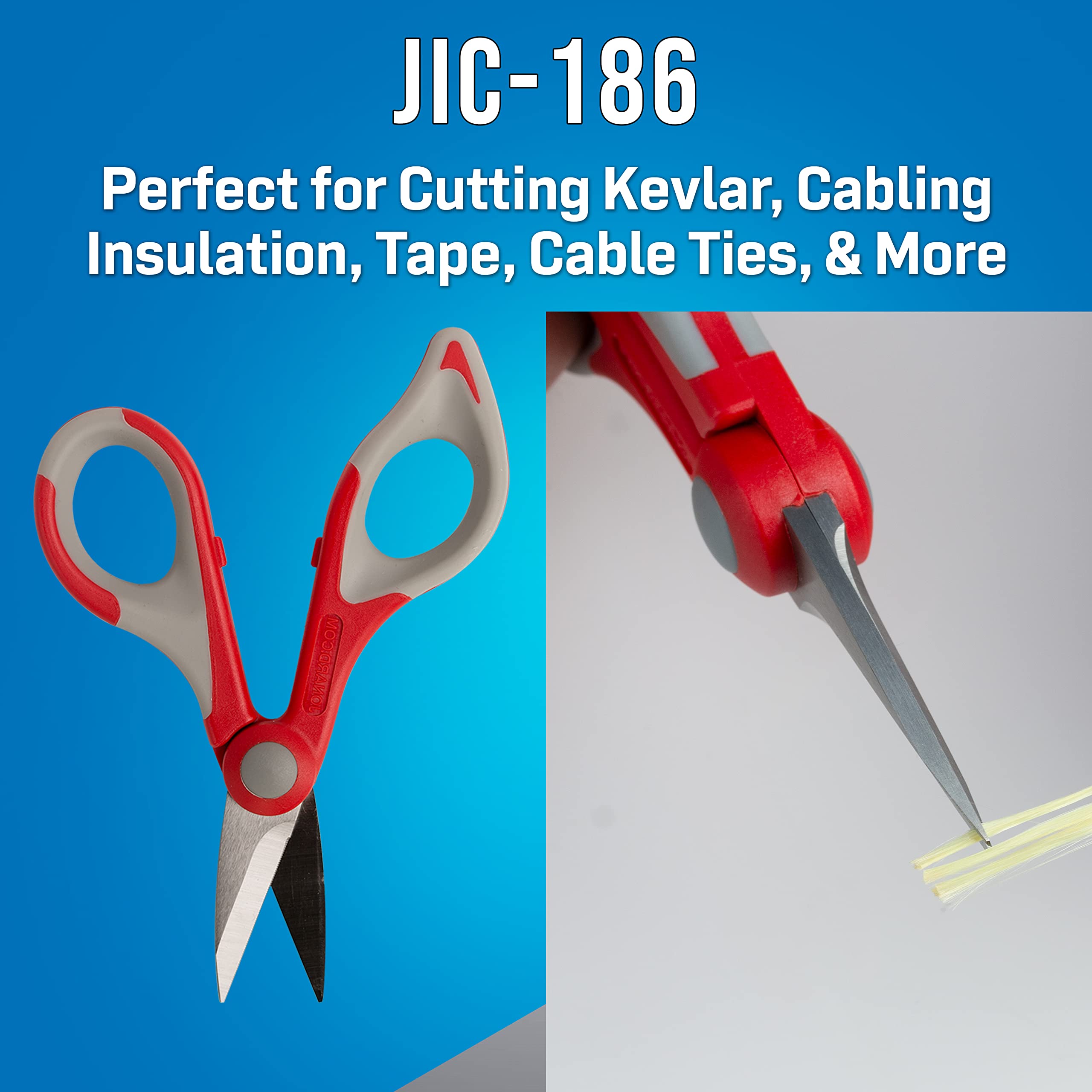 Jonard Tools TK-350 Fiber Optic Stripper & Kevlar Shears Kit โ Featuring Molded Pouch to Securely Hold 3 Hole Fiber Stripper and Kevlar Cutting Shears โ Ideal for Fiber Technicians