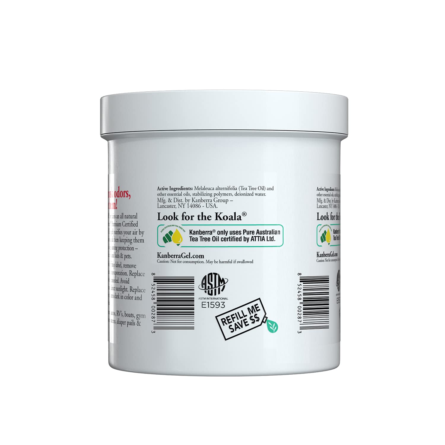 Kanberra Gel | Odor Removing Gel | Stop Odors Naturally | Pure Tea Tree Gel | The Original All Natural Air Purifier | NEW 32oz size
