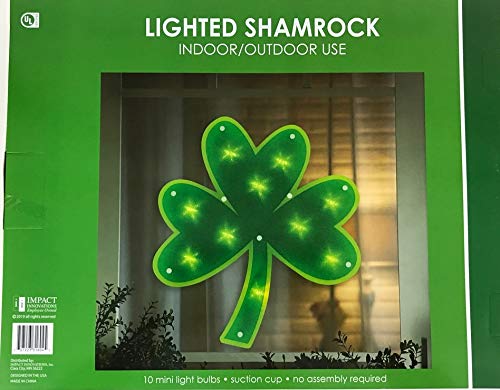 Lighted Shamrock St. Patricks Day Decoration