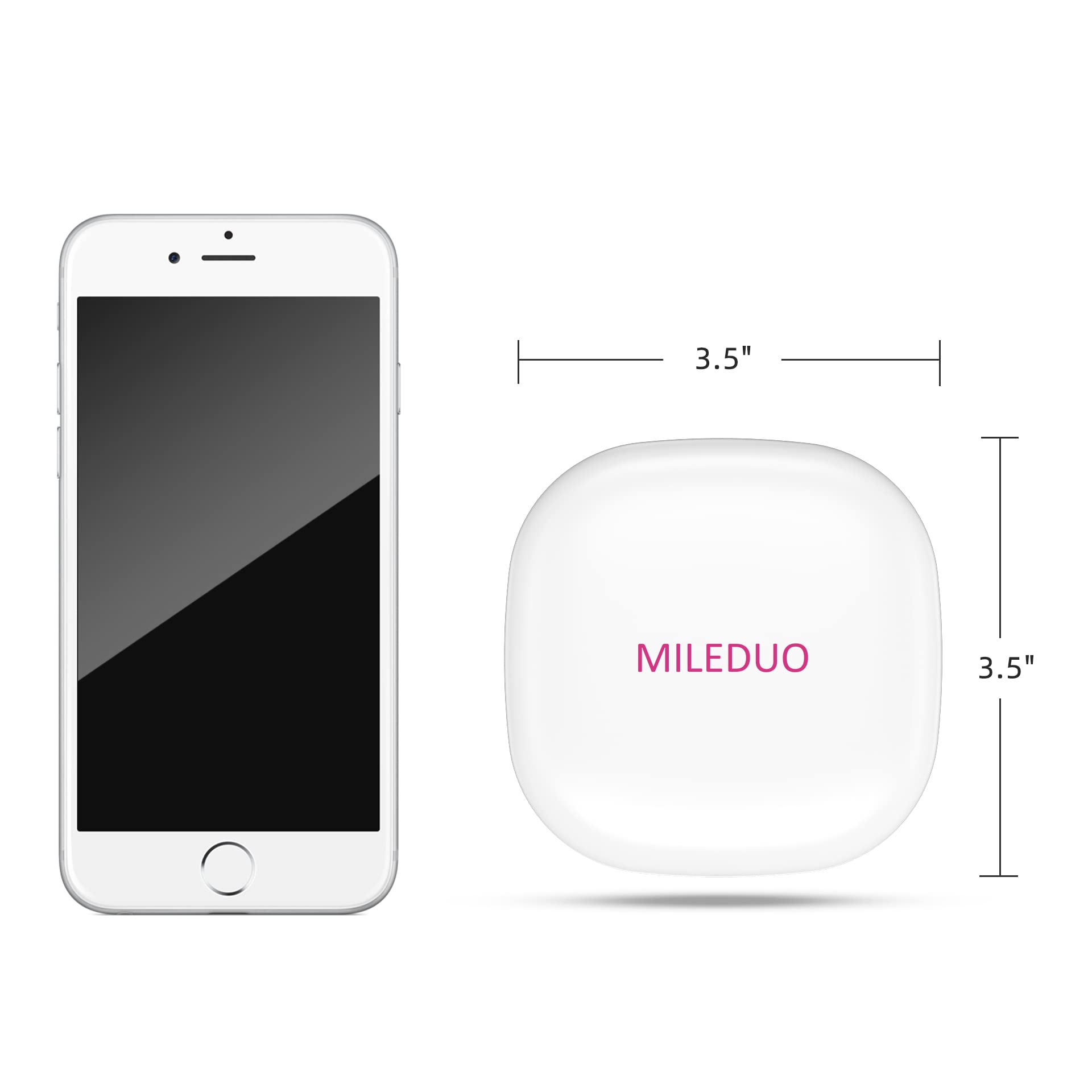 MILEDUO Compact Mirror with Light 1X/10X Magnification Travel Mirror Rechargeable Pocket Mirror LED Purse Mirror 2-Sided Folding Handheld Small Makeup Mirror with Light Gift for Women