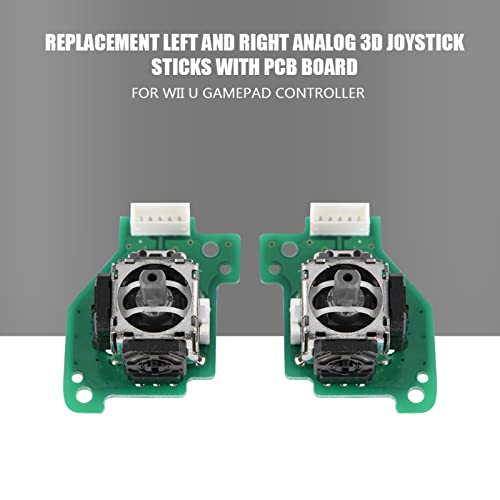KOSDFOGE Left & Right Analog 3D Joystick Sticks Replacement Compatible with Nintendo Wii U Gamepad Controller Green