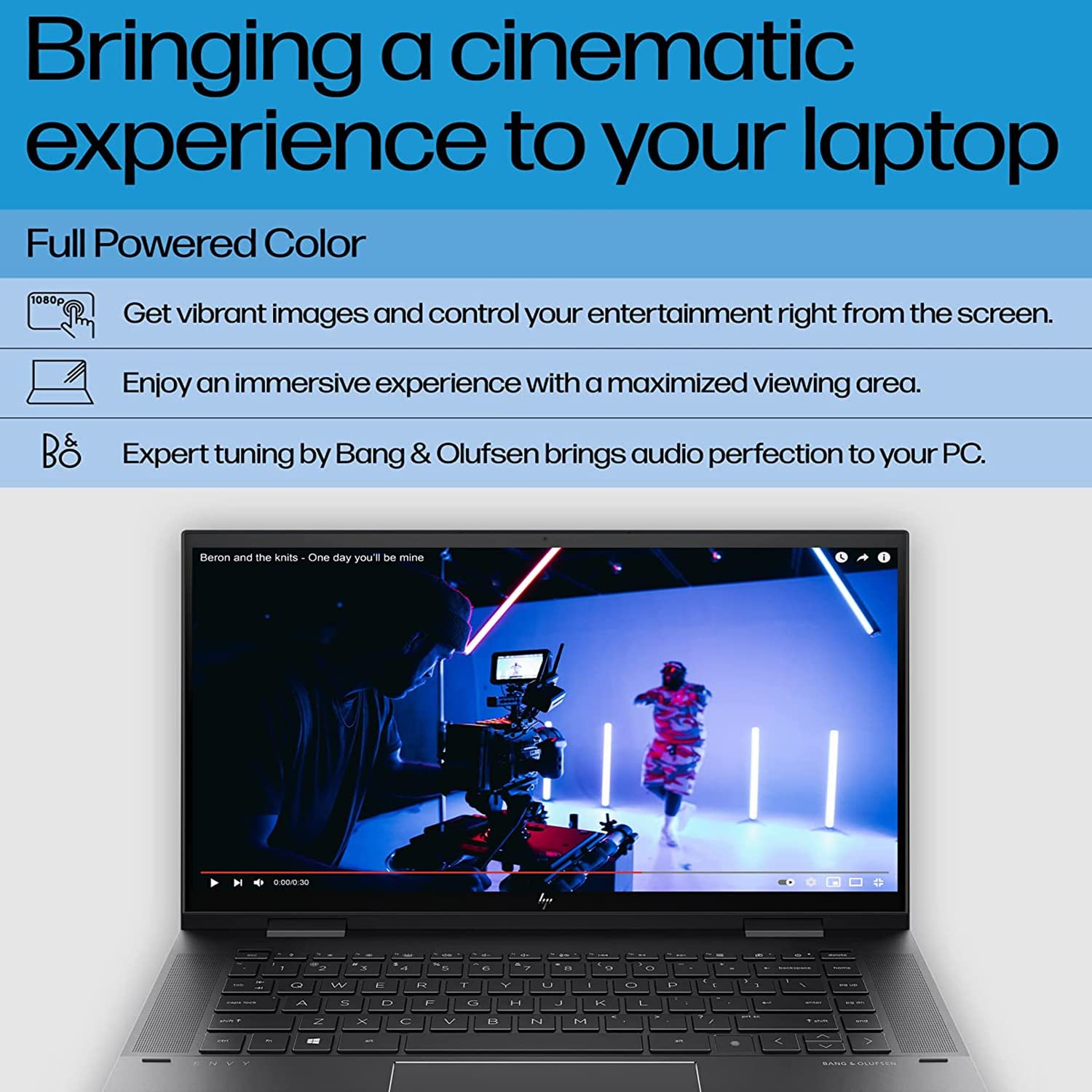 HP Envy X360 2-in-1 Laptop, 15.6" IPS Touchscreen, AMD Ryzen 7 5825U Processor, Backlit Keyboard, Fingerprint Reader, Wi-Fi 6, Audio by Bang & Olufsen, Windows 11 (32GB RAM | 2TB PCIe SSD)
