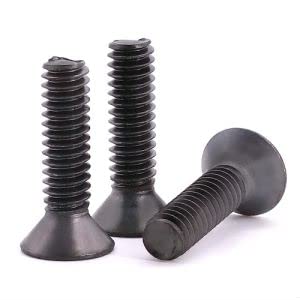 M6-1.0 x 20mm (30 PCS) Countersunk Head Socket Cap Screws, Black Oxide Finish, 10.9 Grade Alloy Steel, Full Thread, Coarse Thread, DIN 7991