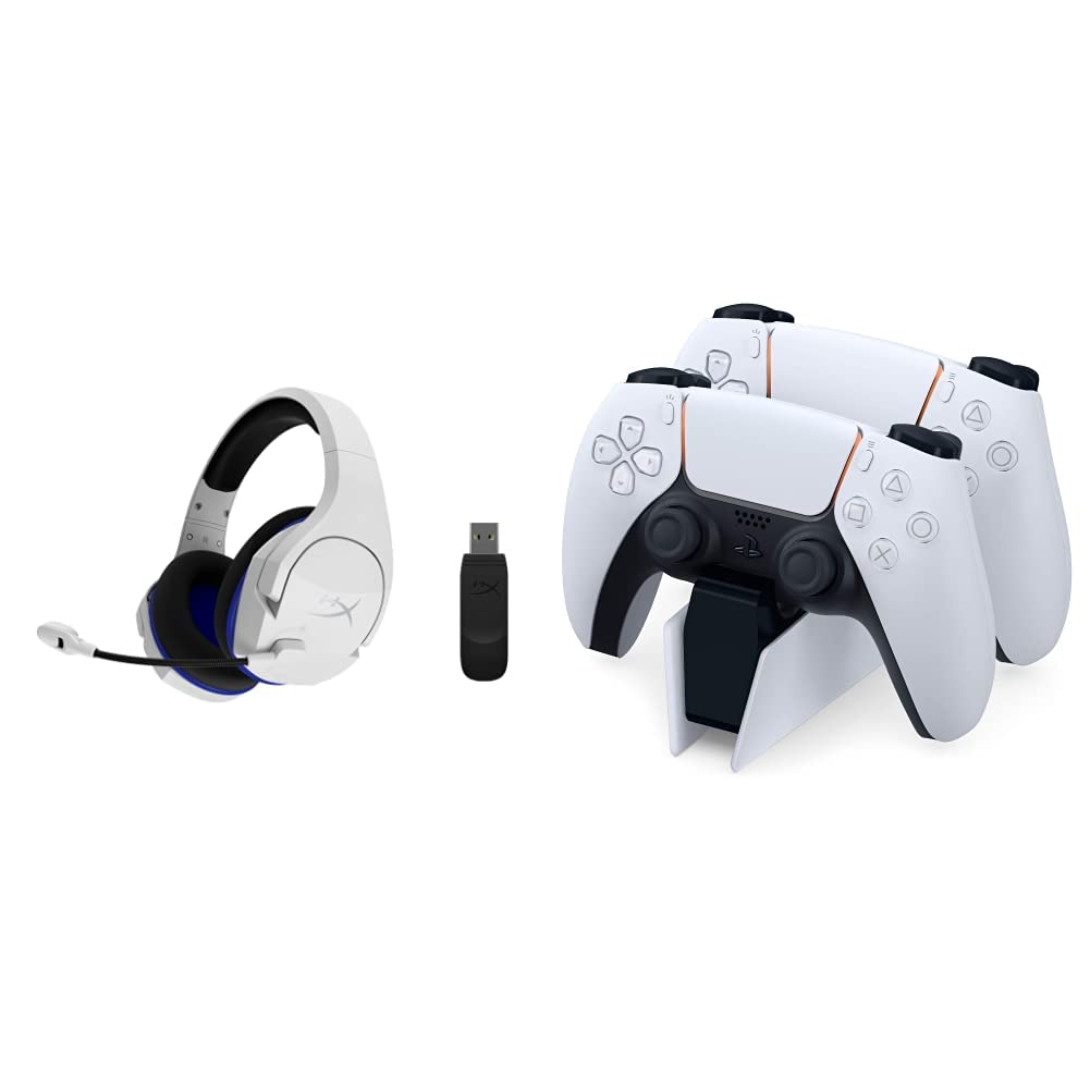 HyperX Cloud Stinger Core Wireless Gaming Headset + Playstation DualSense Wireless Charging Station Bundle