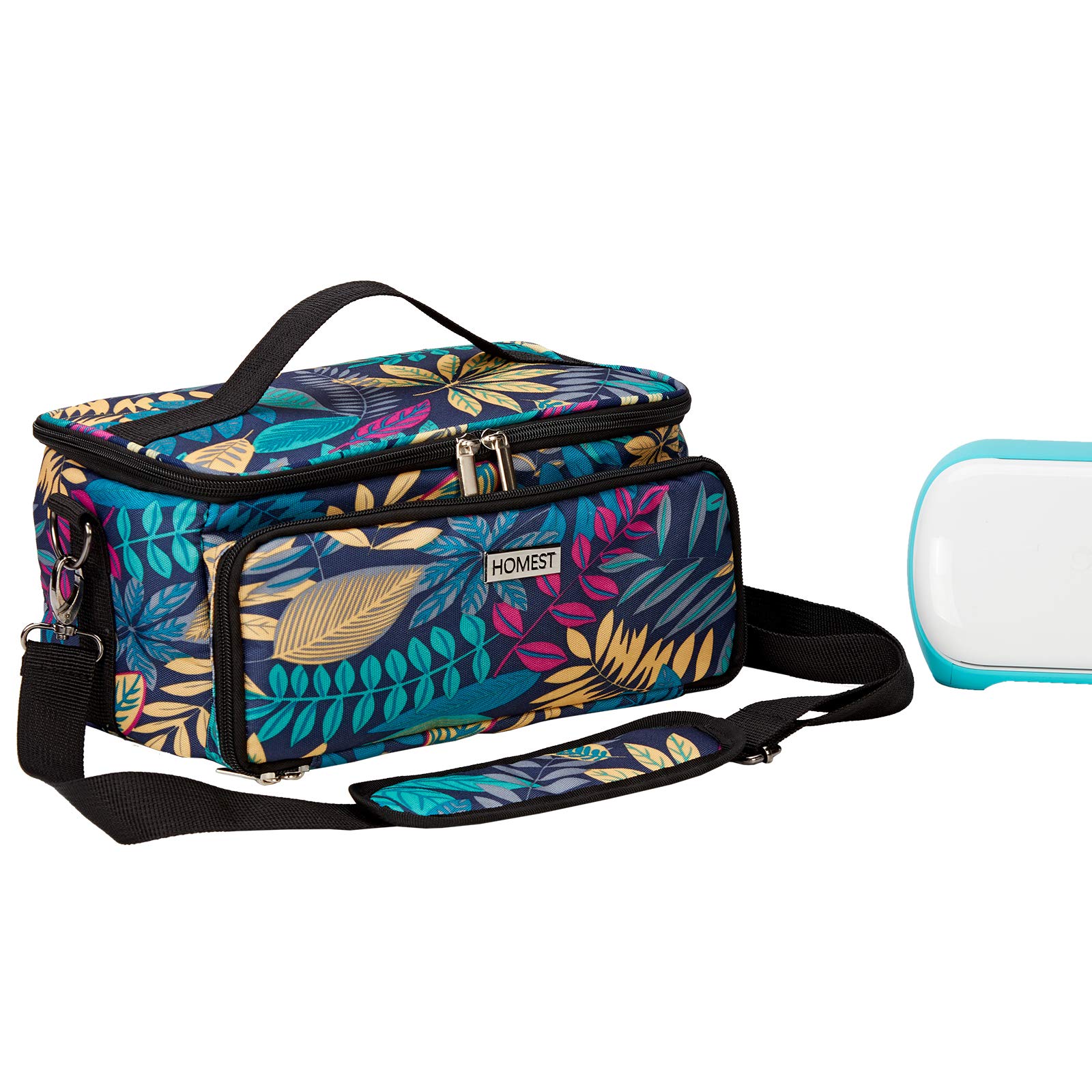 HOMEST Carrying Case for Cricut Joy, Lightweight Travel Tote Bag for Cricut Joy and Tool Set, Multiple Pockets for Accessories and Supplies Storage, Floral