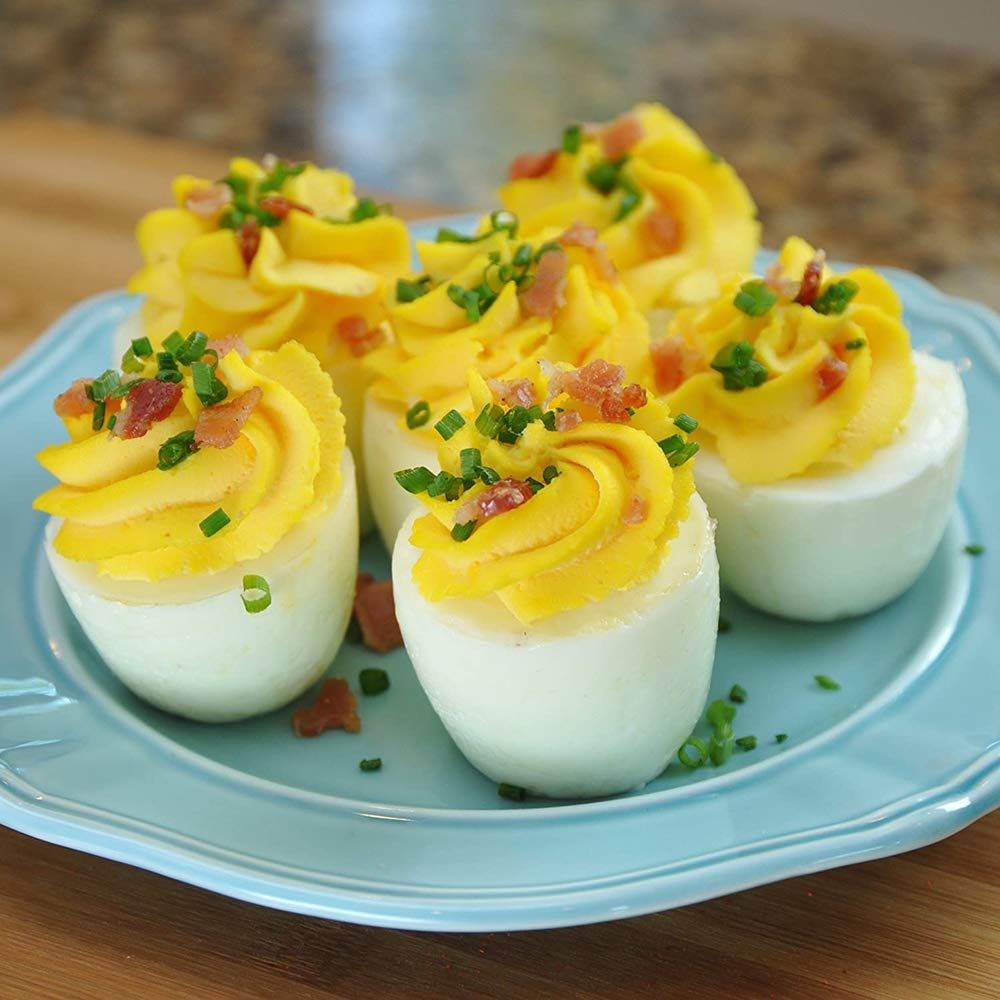 LANJILIFE Egg Cooker - Hard Boiled Eggs without the Shell, 6PCS/Set Egg Poachers Cooker Silicone Non-stick Egg Boiler Cookers,Silicone Boiled Steamer Eggies, BPA Free