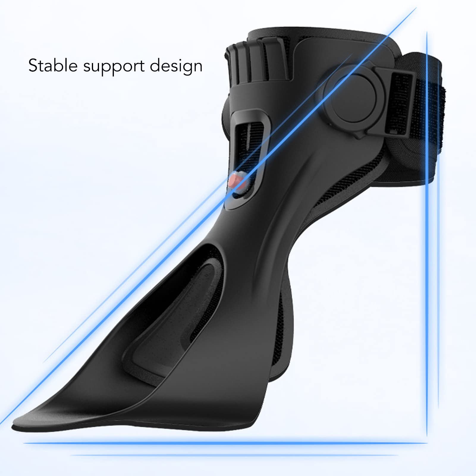 Jonlaki Foot Drop Support Orthosis, Gasbag Inflatable Ankle Brace for Improved Walking Gait,Avoid Falls and Injuries (Left Foot XL)