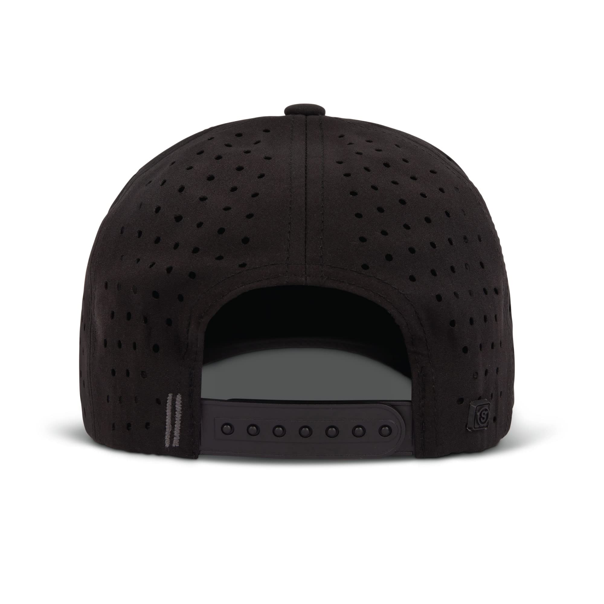Hydro Waterproof Baseball Hat for A-Game Performance, Snapback 6-Panel Cap for Gym, Boat, Golf, Workout, Running, Sweat Resistant, One Size, Unisex Black