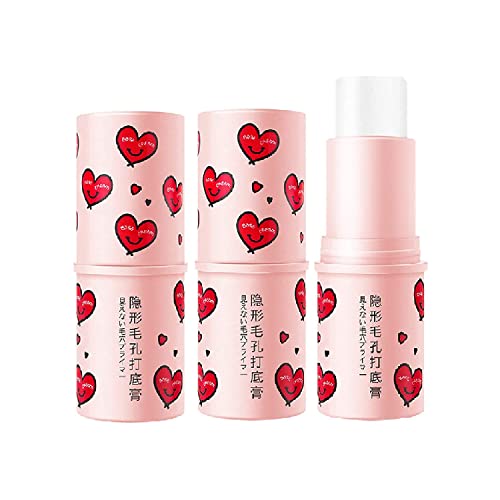 iYanoc 2Pcs New Magic Invisible Pore Cream Stick, Magical Pore Eraser,Hydrating Primer Face Shimmer Stick, Face Color Makeup Stick,Invisible Pore Primer Stick Moisturizing, white