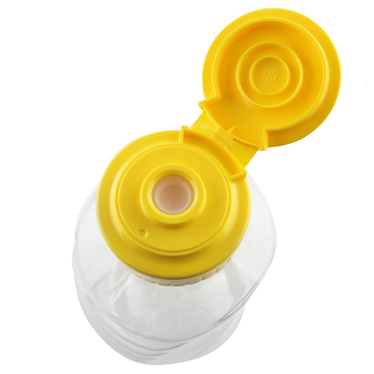 JCBIZ 6pcs Clear Squeeze Honey Bottle Honey Container Dispenser 154x78mm Portable Food Packaging PET Sealed Can for Liquid Products