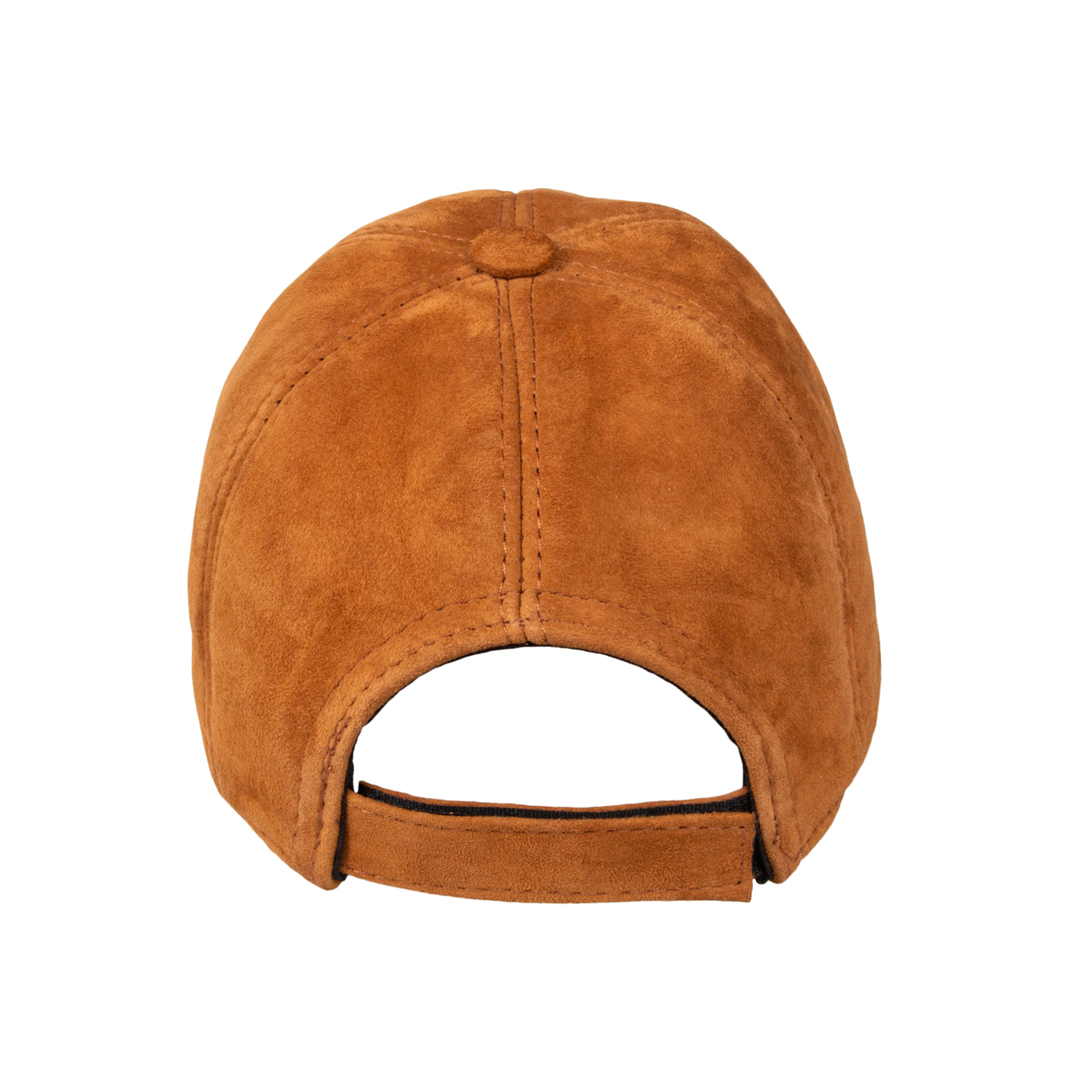 HATSQUARE Suede Leather Baseball Cap Adjustable Dad Plain Hat Stylish Classic for Women Men Unisex (Tan)
