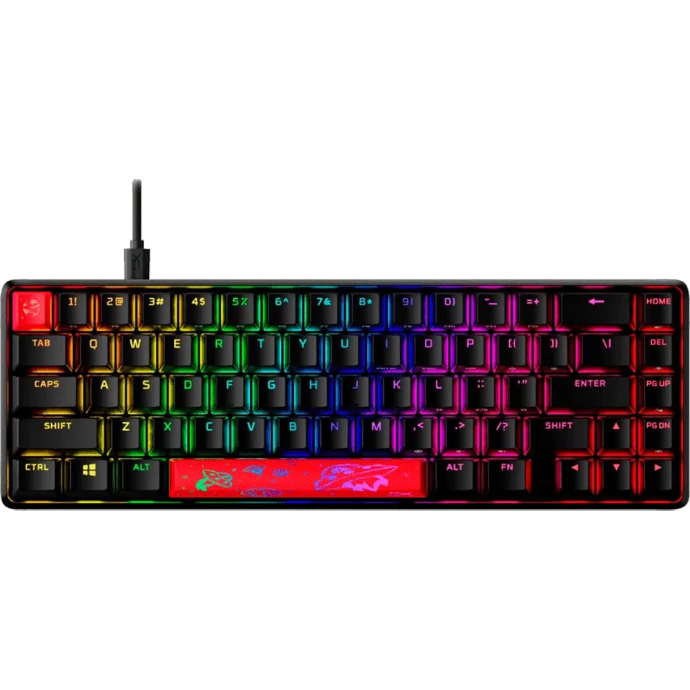 HyperX 4P5D6AA Alloy Origins 65 Mechanical Gaming Keyboard (US Layout) Bundle with HyperX Pulsefire Haste Gaming Mouse (Black)