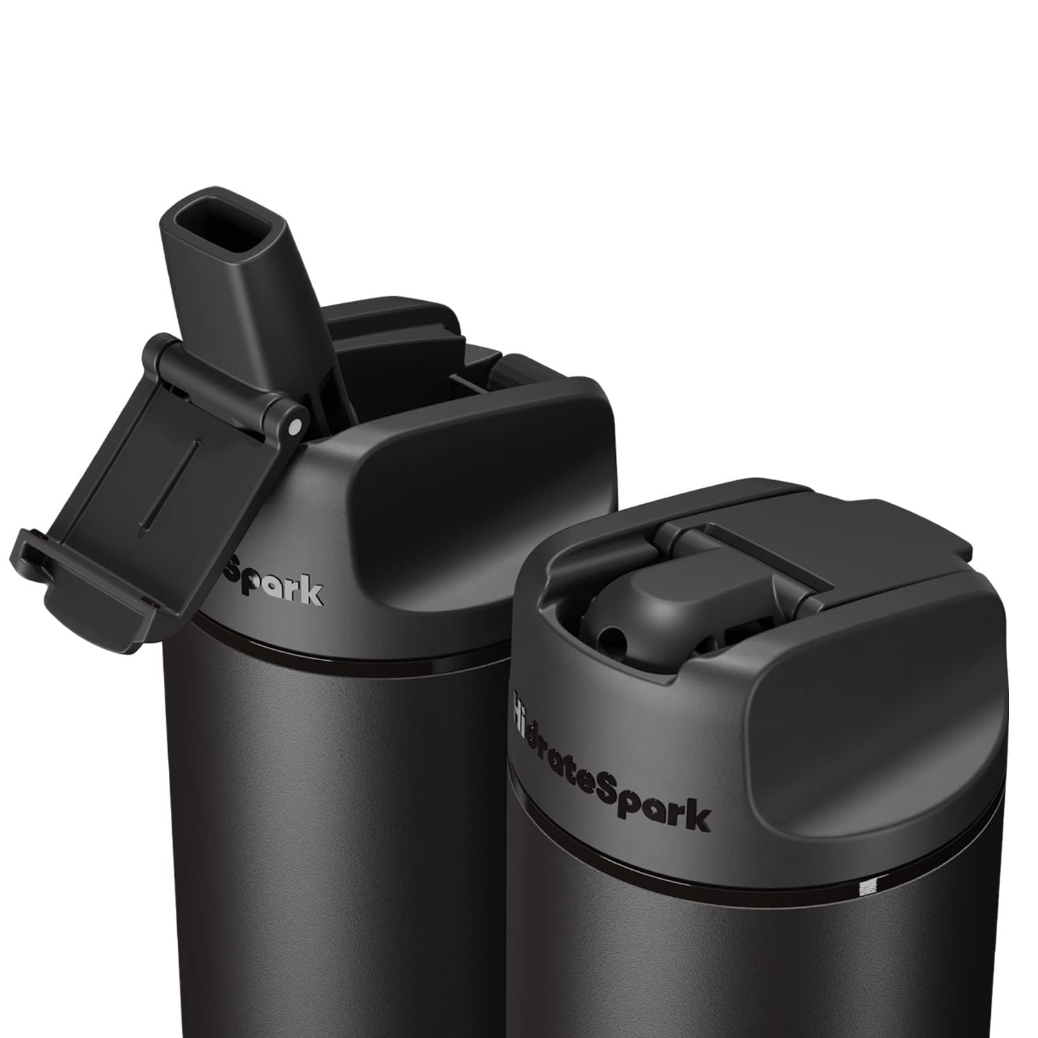 Hidrate Spark PRO Smart Water Bottle β Tracks Water Intake with Bluetooth, LED Glow Reminder When You Need to Drink β Straw Lid, 21oz, Black