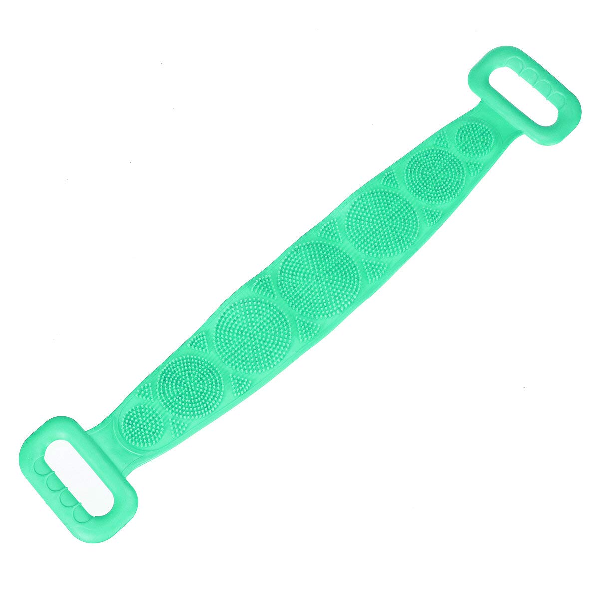 Multi-Colors Silicone Bath Towel Double-Sided Bath Rub Back Massage Body Cleaning Accessories (Color : Green)