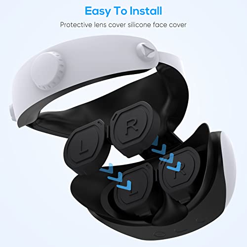 Lens Protector Cover for PS VR2, 2-Pack Silicone Protective Cap for PlayStation VR2 Glasses, Easy to Wash and Air Dry, Dustproof, Anti-Scratch & Anti-Grease, Light Accessories for PlayStation VR2 Lens