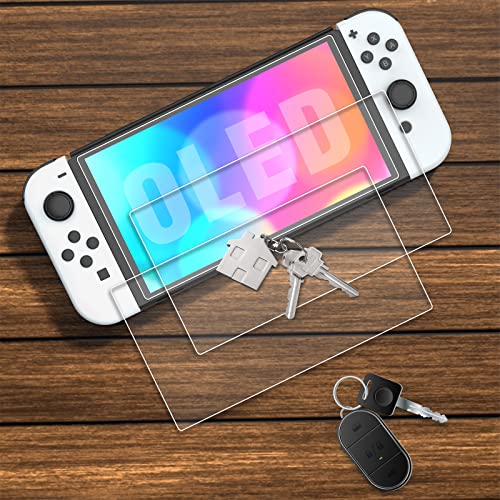 HEYSTOP Switch OLED Screen Protector (3 Pack) Full Coverage Tempered Glass Screen Protector Compatible with Nintendo Switch OLED Model 2021