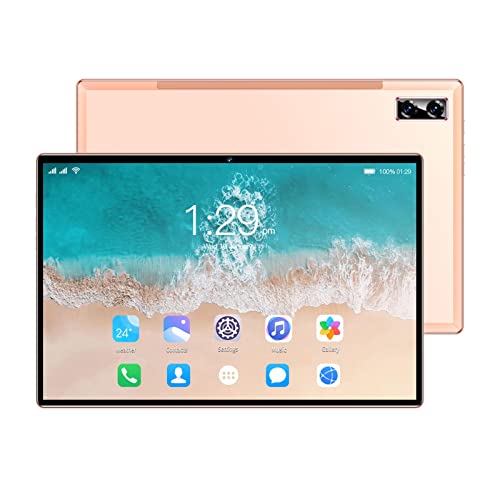 HEEPDD 10 Inch Tablet, OctaCore Processor 10 Inch IPS Screen Tablet PC Call Support 6G RAM 256G ROM (Gold)
