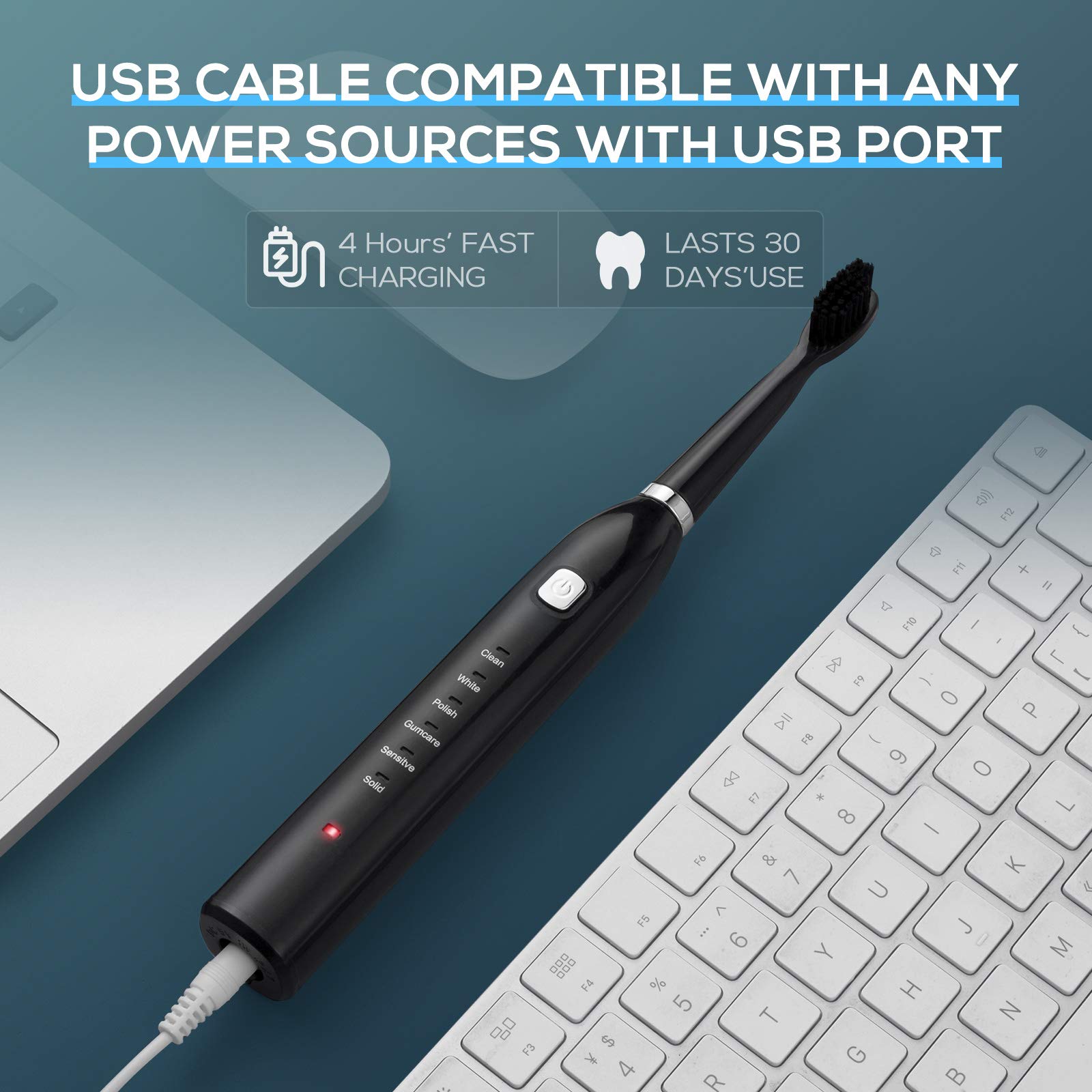 MBVBN Electric Toothbrush, Adult Rechargeable Toothbrush
