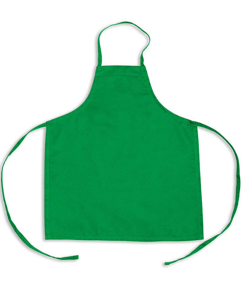 KNG Kids Cooking Apron for Girls and Boys – Medium, Kelly Green