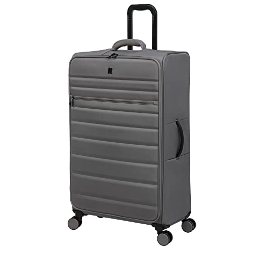 it luggage Accuracy 32" Softside Checked 8 Wheel Spinner, Grey Skin