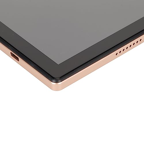 HEEPDD 10.1 Inch Tablet, 100-240V 2GB RAM 32GB ROM Tablet PC 2.4G 5G WiFi Front 5MP Rear 13MP 1280x800 Resolution Multifunction for 8.1 for Reading (Gold)