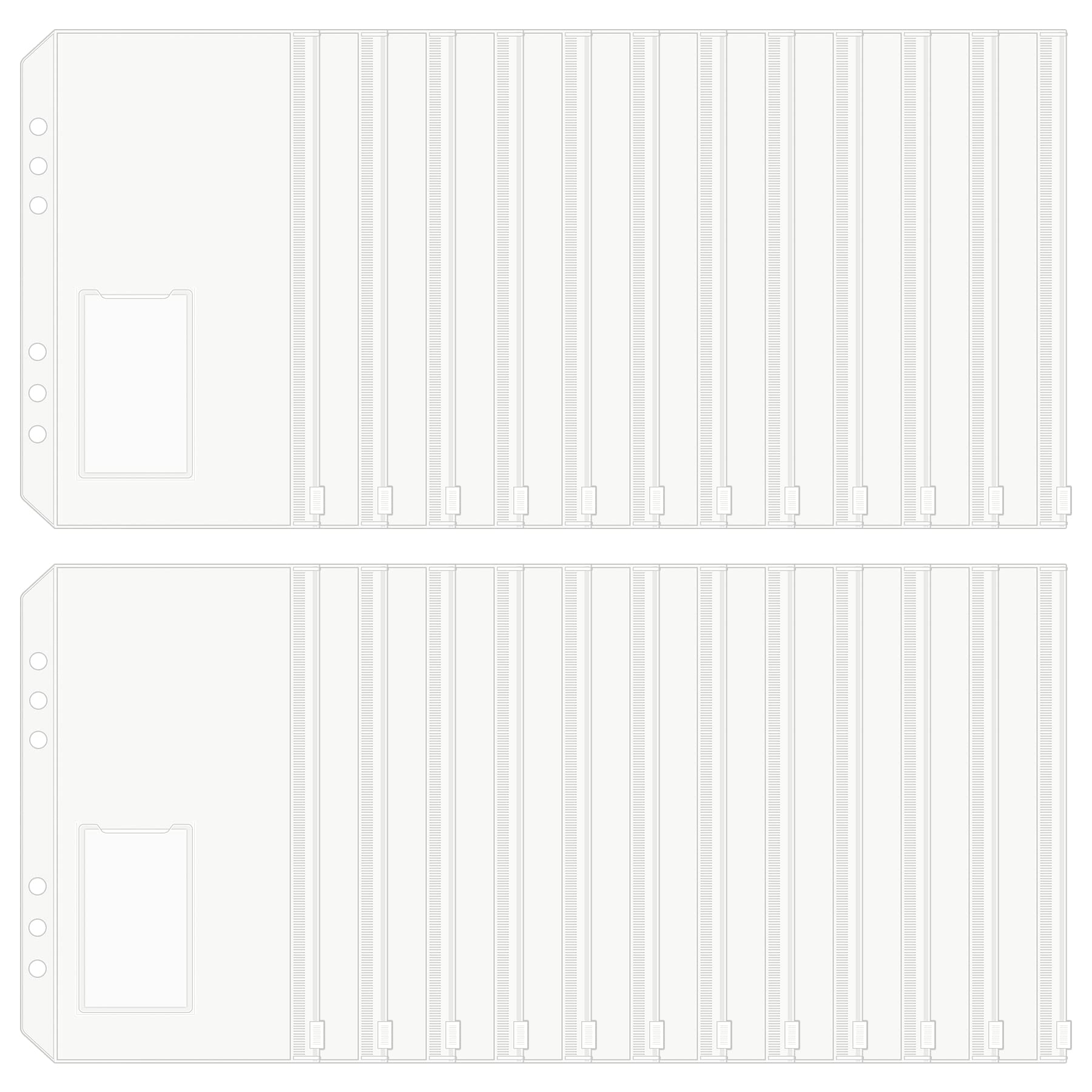 HAUTOCO 24PCS A6 Cash Envelopes with Label Pocket, Zipper Envelopes for Budgeting, Money Envelopes for Cash Saving, Clear PVC A6 6-Holes Binder Pockets Document Pouch Folder for A6 Notebook Binder