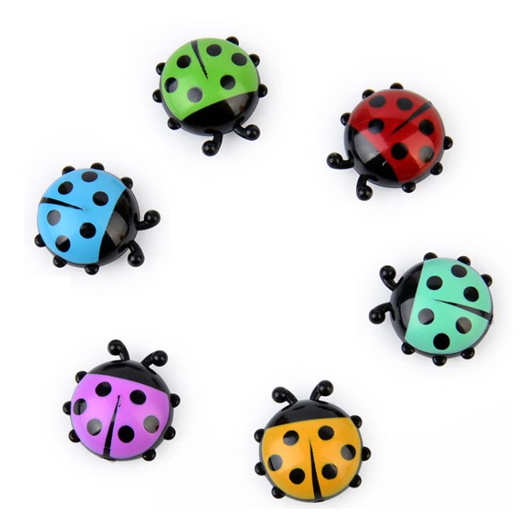 HLLMX 12 PCS Cute Ladybug Refrigerator Magnets Kitchen Magnets Office Magnets for Kitchen School Classroom, Locker Magnets for Kids Boys Girls, Home Decoration Photos