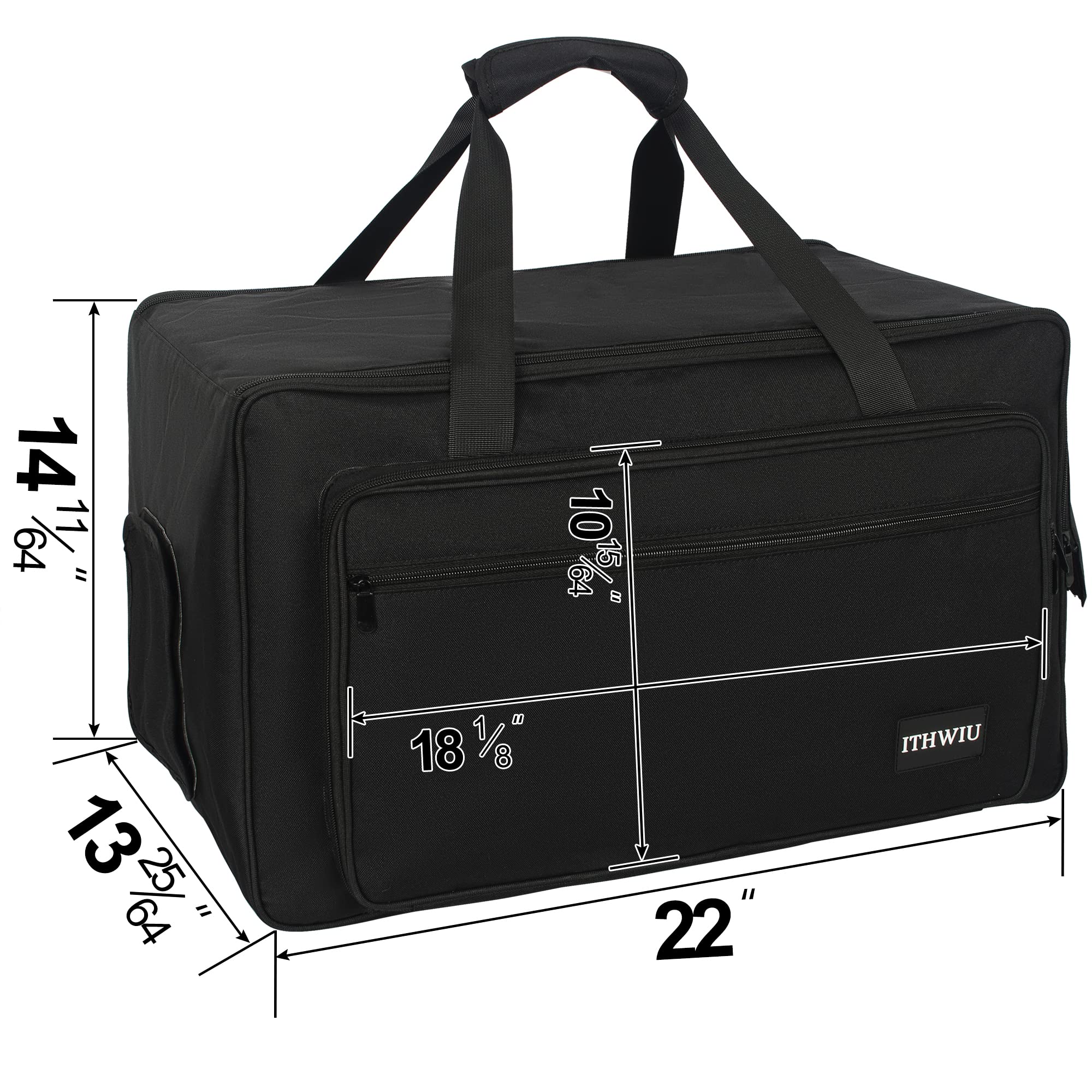 ITHWIU Speaker Tote Bag for Compact 10" Speaker Cabinets; Heavy-Duty Fits QSC K10, Yamaha DXR10 and more (IT-TOTE10), Black