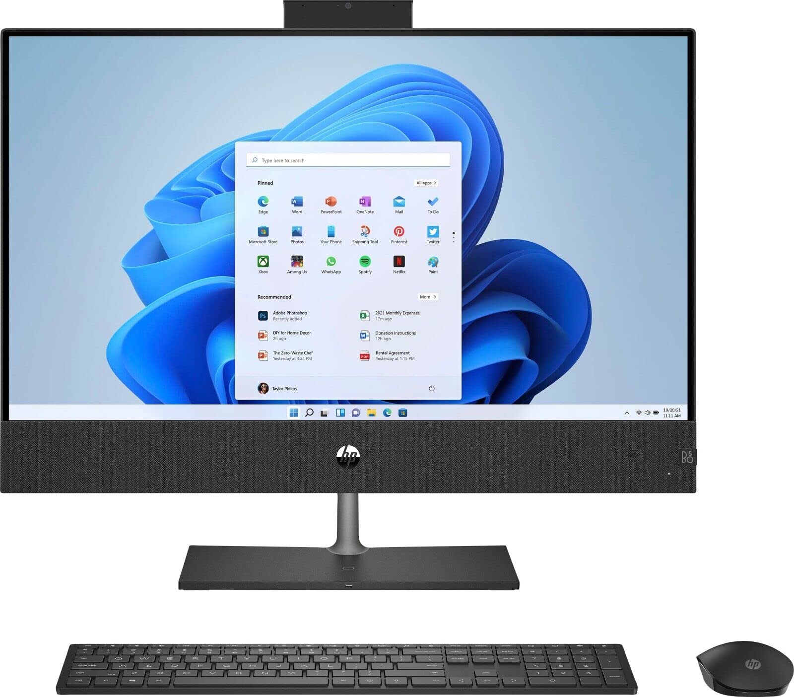 HP Pavilion 27" Full HD Touchscreen All-in-One Desktop Computer - 12th Gen Intel Core i7-12700T 12-Core up to 4.70 GHz Processor, 64GB DDR4 RAM, 1TB NVMe SSD, Intel UHD Graphics 770, Windows 11 Pro