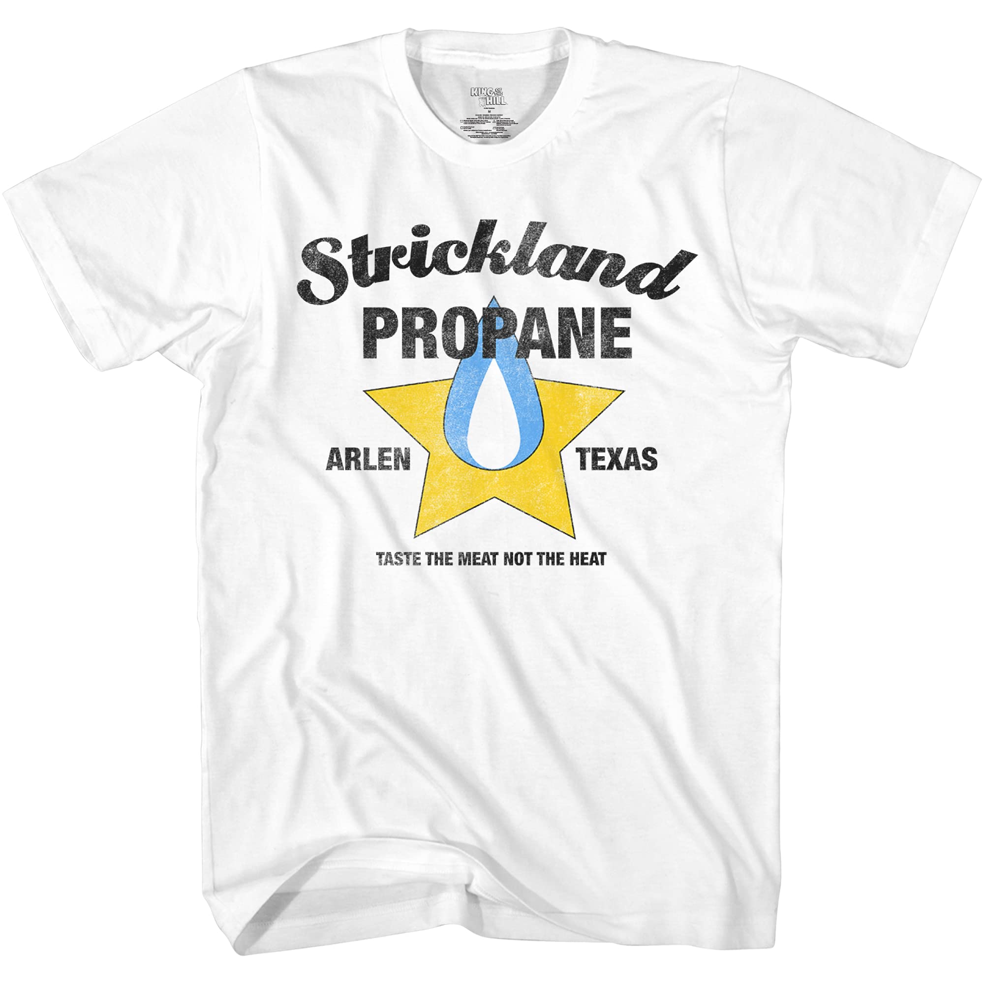 King of The Hill Strickland Propane Logo Adult T-Shirt(White,SM)