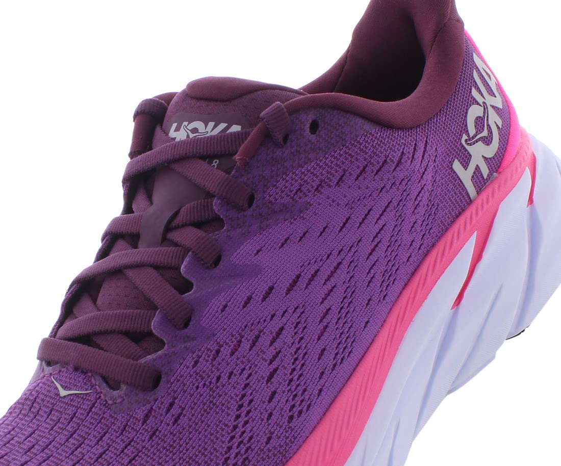 HOKA ONE ONE Clifton 8 Womens Shoes Size 7, Color: Grape Wine/Beautyberry