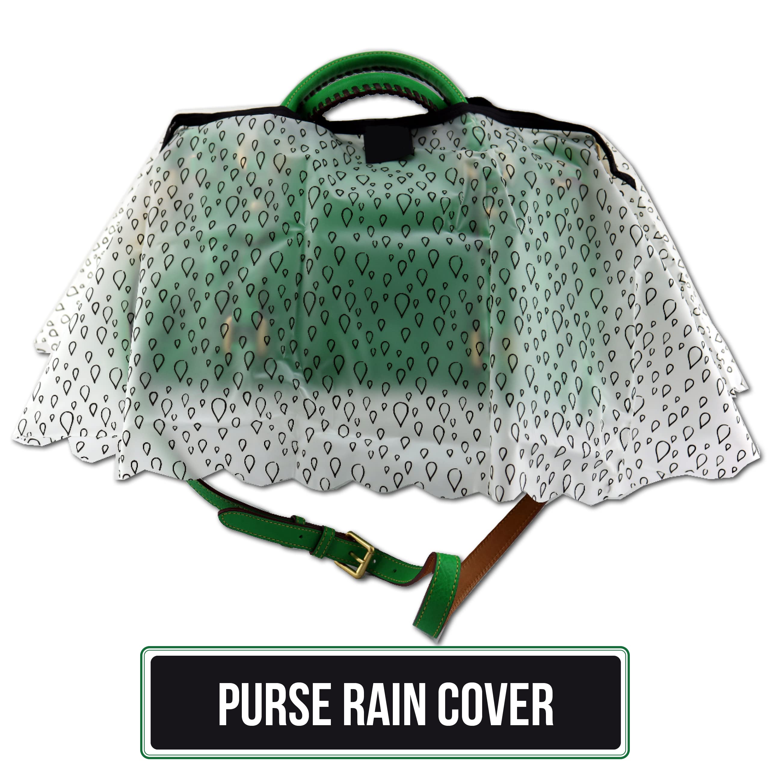 Iconikal Handbag Purse Rain Cover Protector, Raindrops