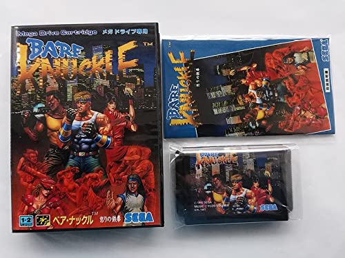 MD Game Bare Knuckle Japan Version Box+Manual+Cartridge (Black)