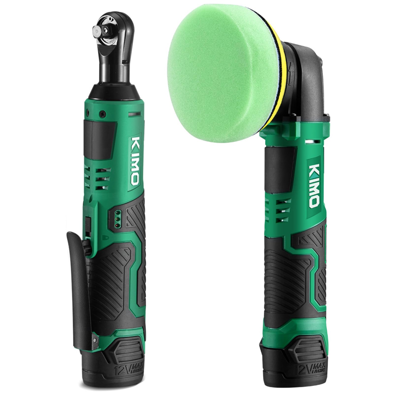 KIMO 3/8" Cordless Electric Ratchet Wrench Set+Cordless Polisher
