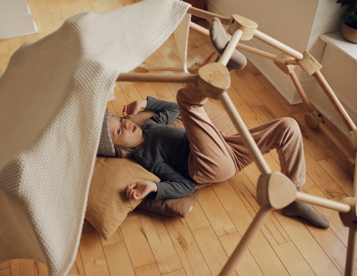 Kinderfeets Natural Wooden Kids Active Climbing Dome