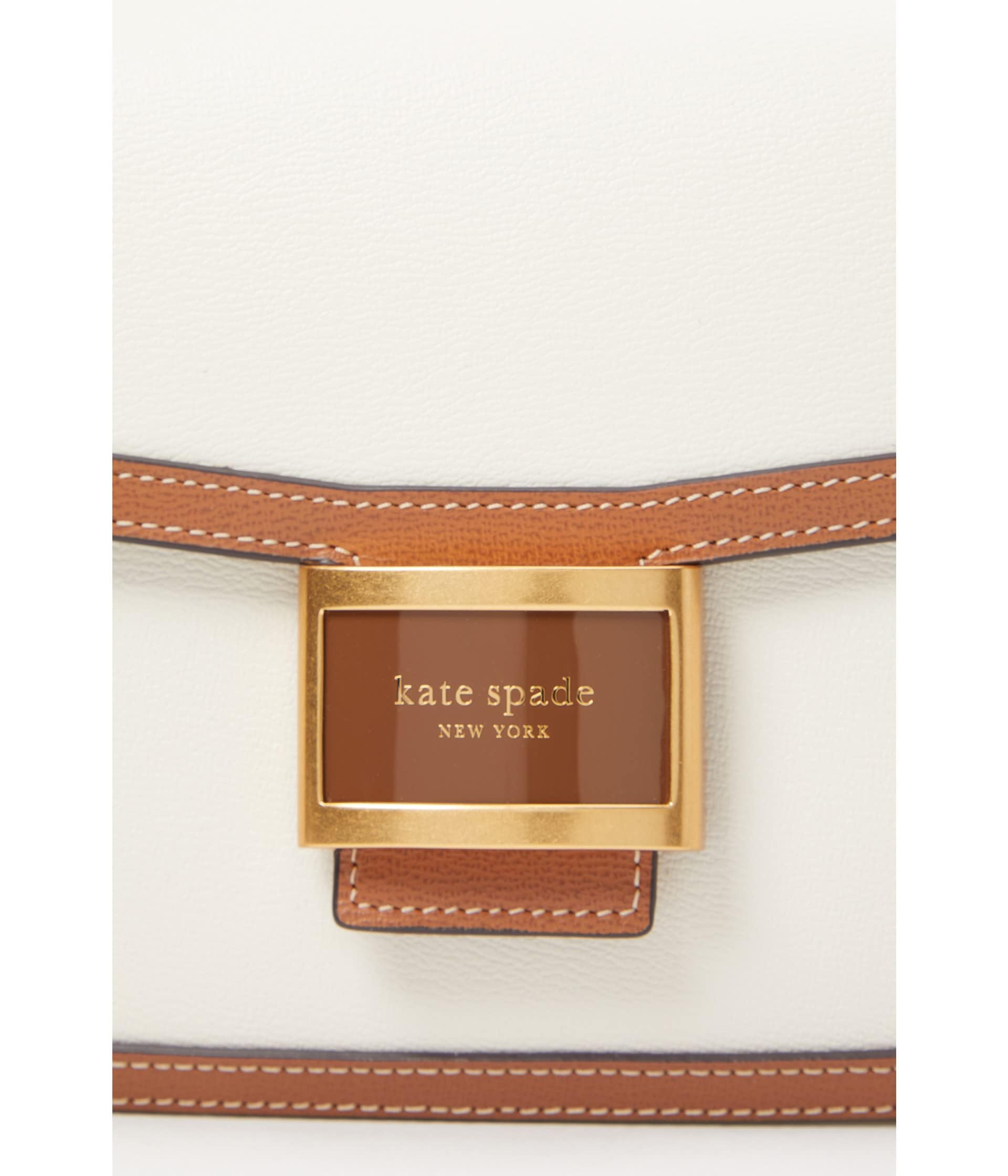 Kate Spade New York Katy Color-Blocked Textured Leather Medium Convertible Shoulder Bag Halo White Multi One Size