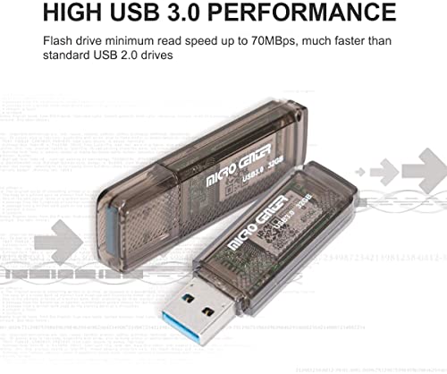 INLAND Micro Center SuperSpeed 5 Pack 32GB USB 3.0 Flash Drive Gum Size Memory Stick Thumb Drive Data Storage Jump Drive (32G 5-Pack)