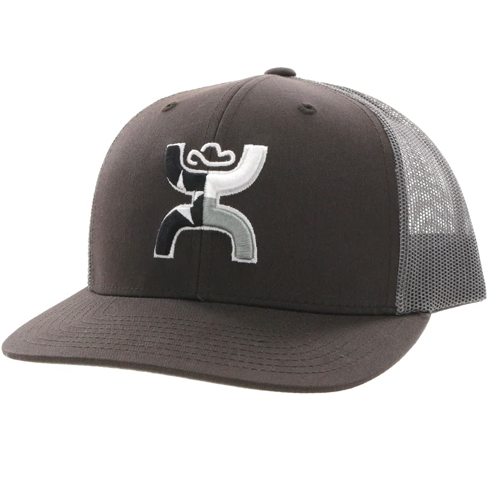 Hooey Men's Texican Logo Embroidered Mesh Back Trucker Cap Brown One Size