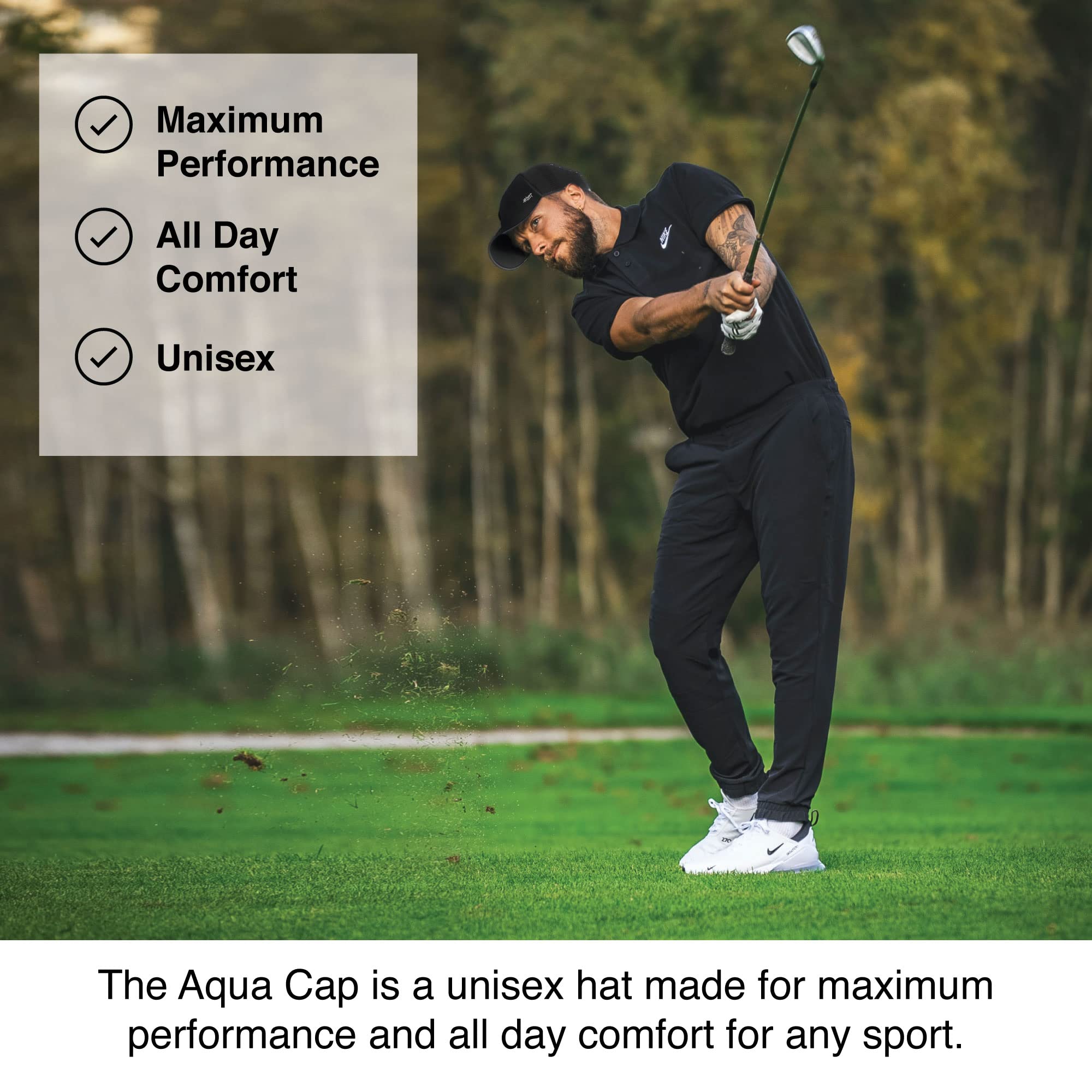 Hydro Waterproof 6-Panel Sports Hat, Floating Performance Snapback Cap. Water-Resistant Baseball Hat for Surf, Boat, Golf, Everyday use with Sweat Resistant Band. One Size Fits All, Unisex Gray