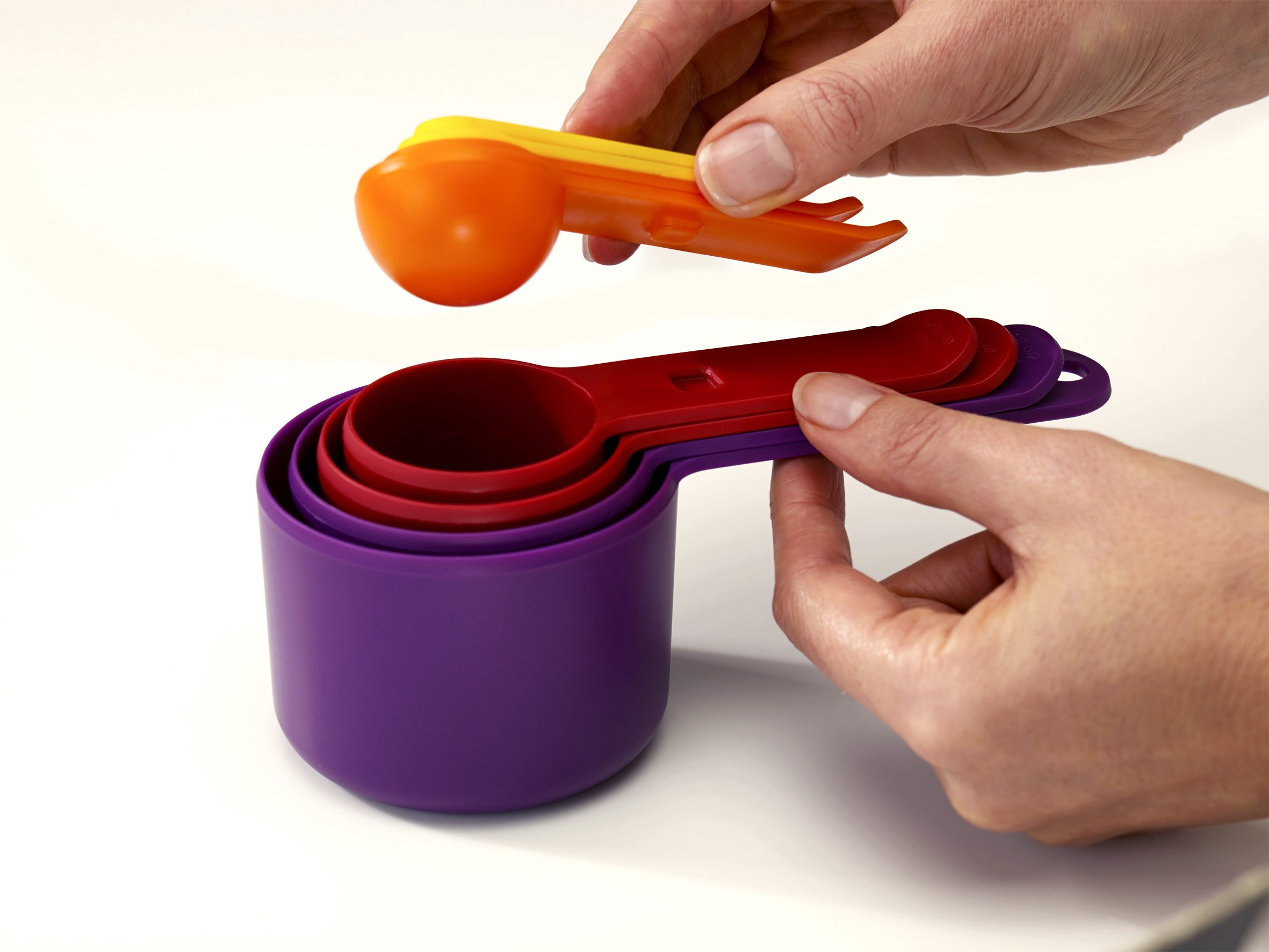 Joseph Joseph Nest Lock 10-Piece Food Storage Container Set + Nest Measure 8-Piece Measuring Cup and Spoon Set