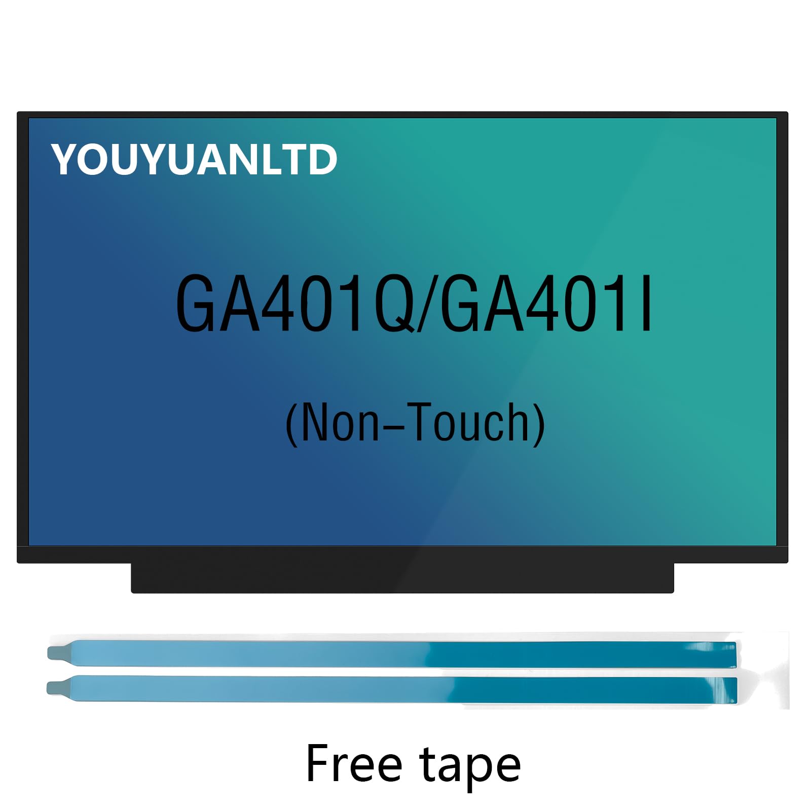 LCD Screen Replacement for Asus ROG Zephyrus G14 GA401Q FHD 1920X1080 Matte LED Non Touch Display (60Hz- 30 pin Connector)