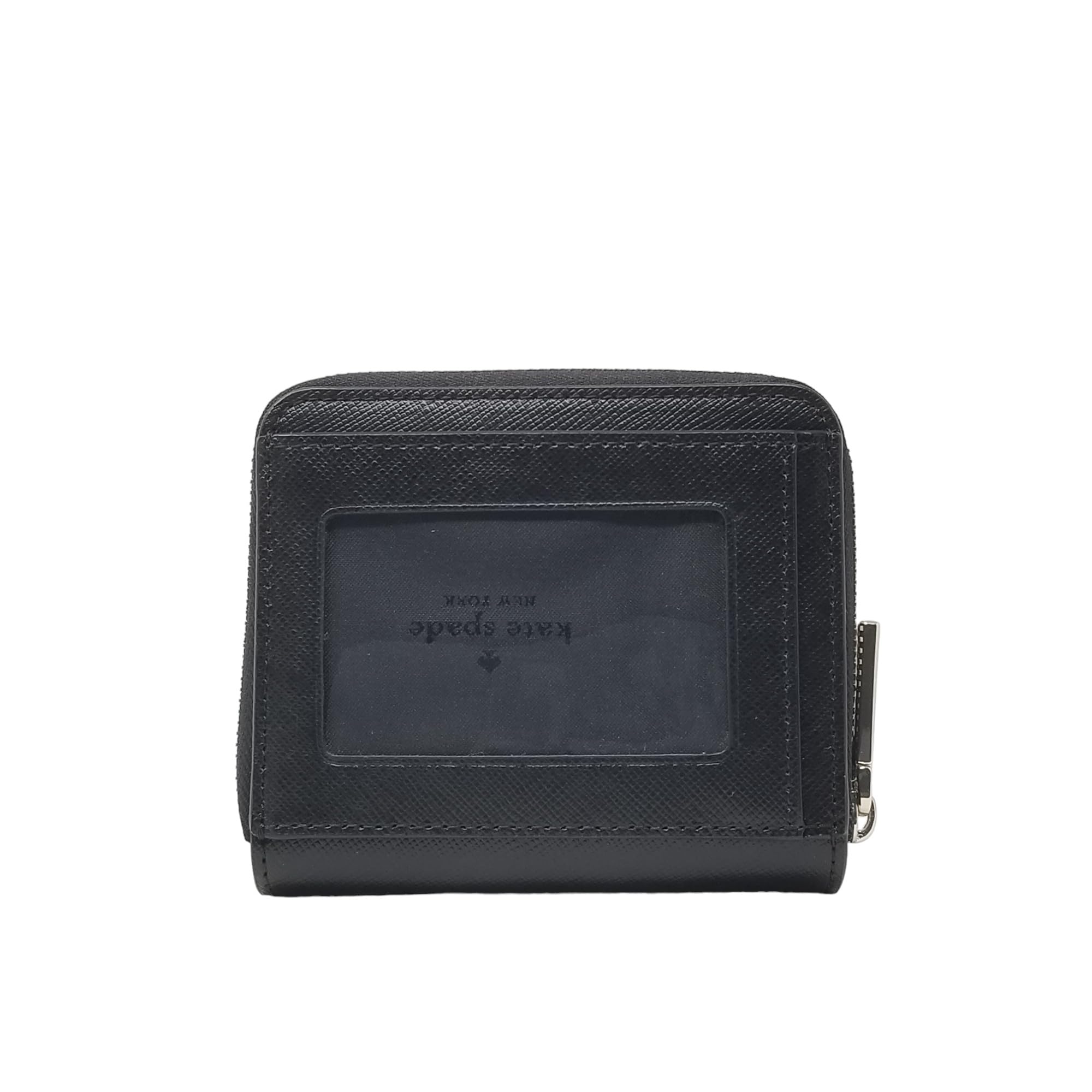 Kate Spade New York Staci Small Zip Around Bifold Leather Wallet, Black (001)