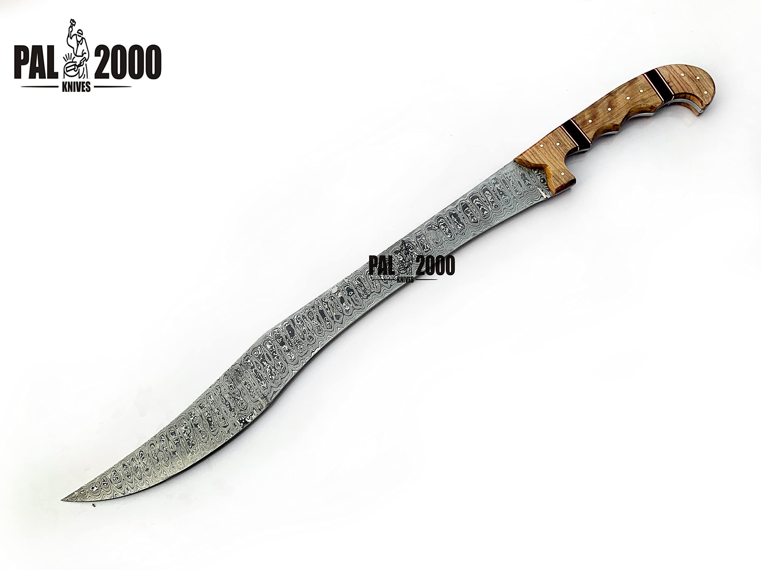 HSK-9984 Custom Handmade Spring Damascus Sword with Sheath - Viking Sword Hunting Full tang longsword for men