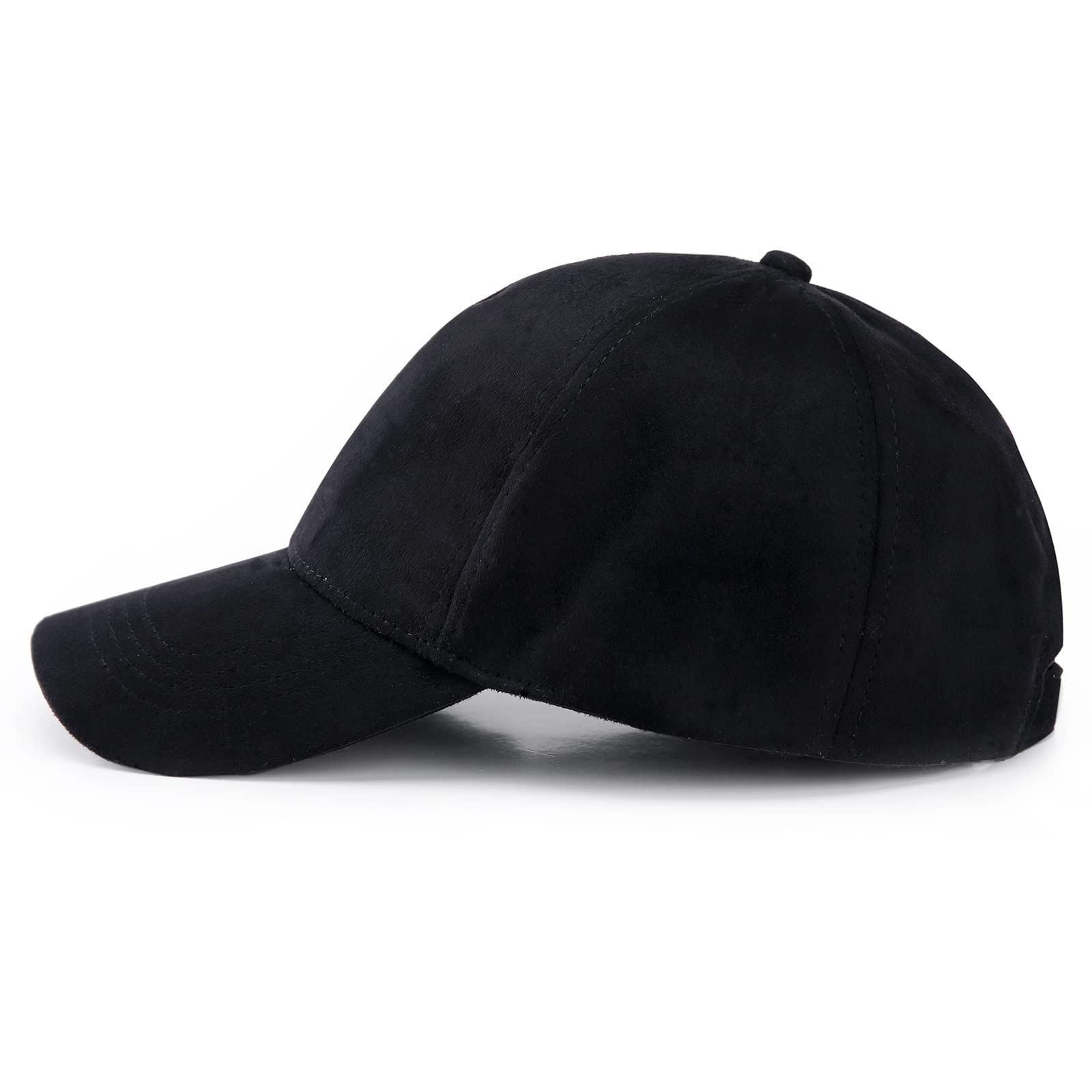 JOOWEN Men Women Faux Suede Baseball Hat Unisex Adjustable Plain Dad Cap (Yellow)